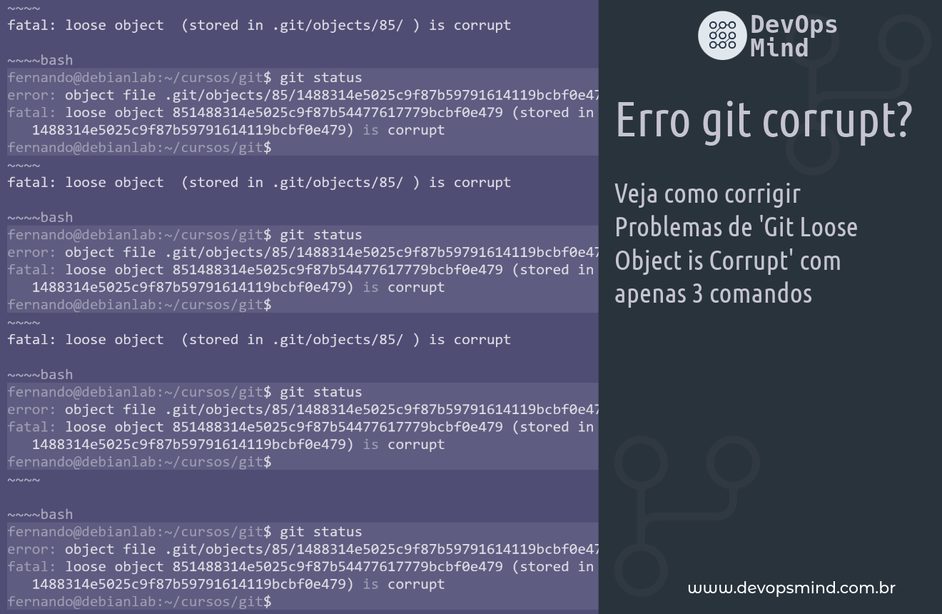 Erro git corrupt? Veja Como Corrigir Problemas de 'Git Loose Object is Corrupt' com apenas 3 ...